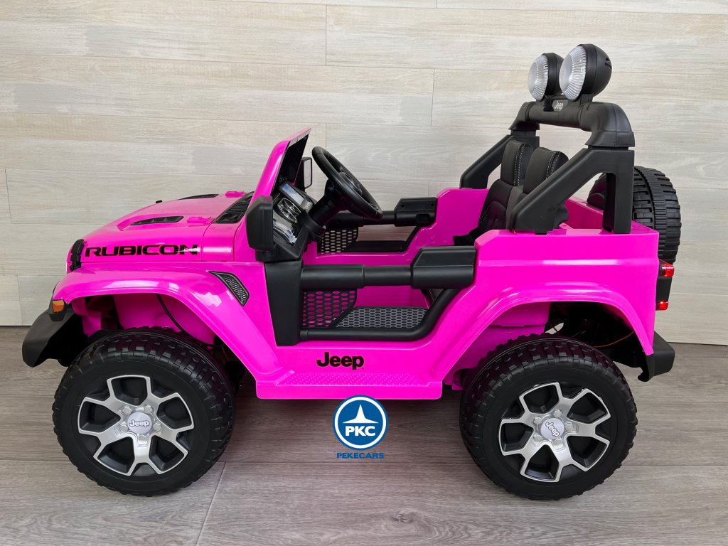 Jeep Wrangler Rubicon 12V MP4 en color Rosa