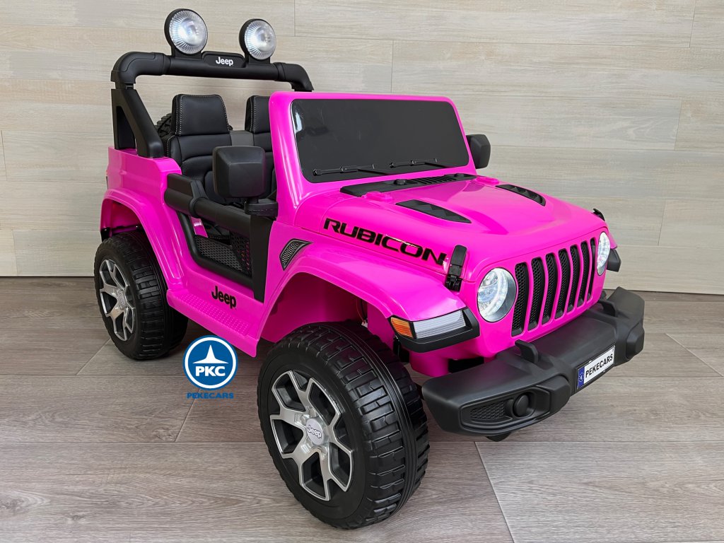 Jeep Wrangler Rubicon 12V MP4 en color Rosa