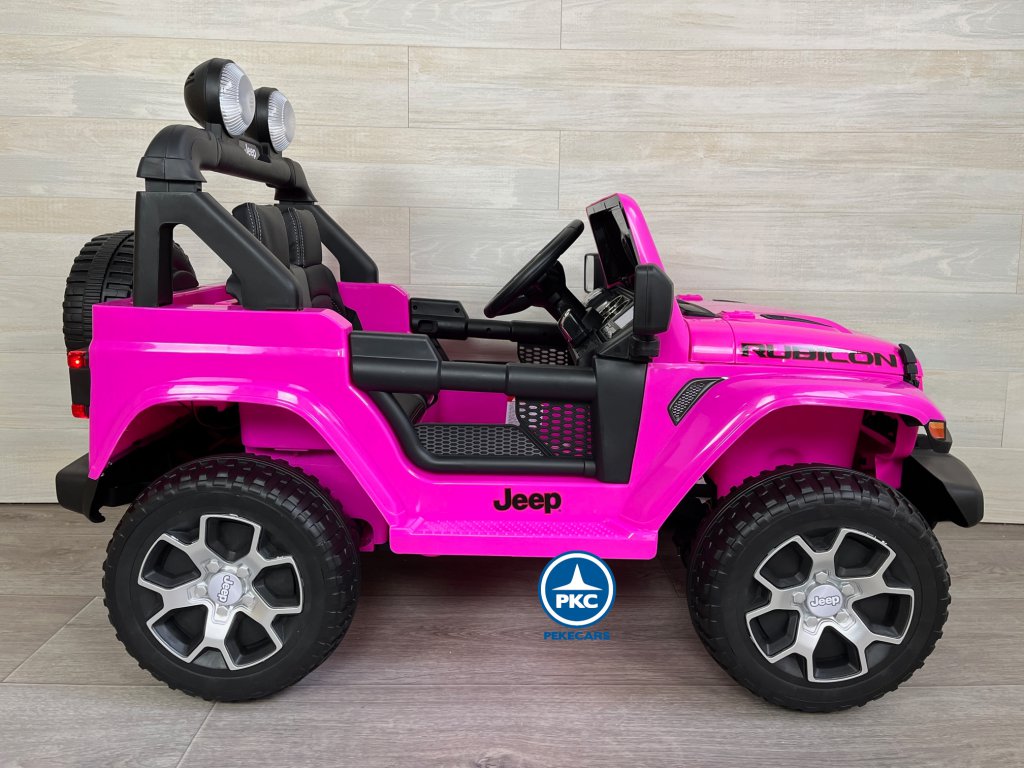 Jeep Wrangler Rubicon 12V MP4 en color Rosa