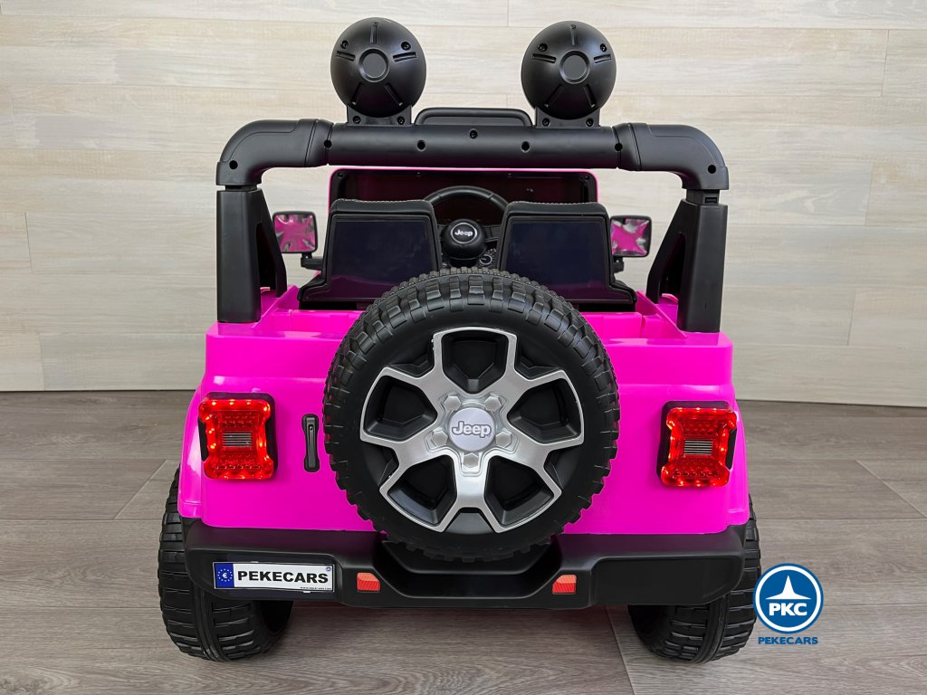Jeep Wrangler Rubicon 12V MP4 en color Rosa