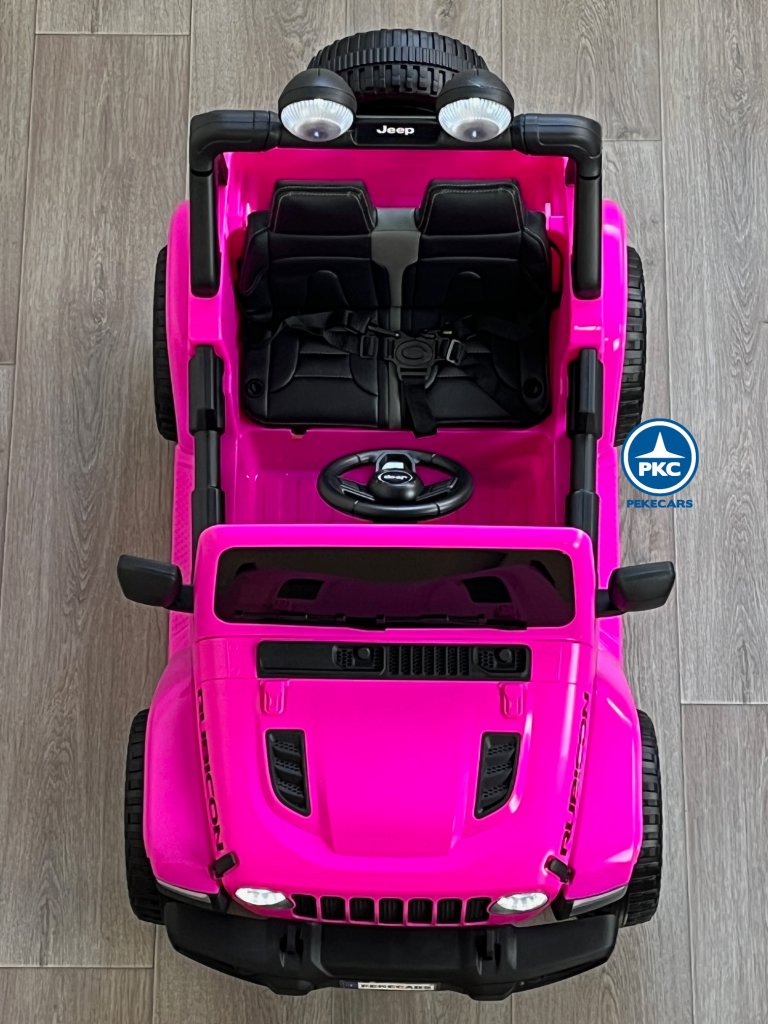 Jeep Wrangler Rubicon 12V MP4 en color Rosa