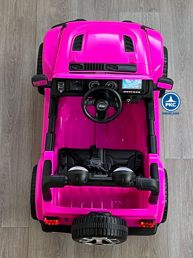 Jeep Wrangler Rubicon 12V MP4 en color Rosa