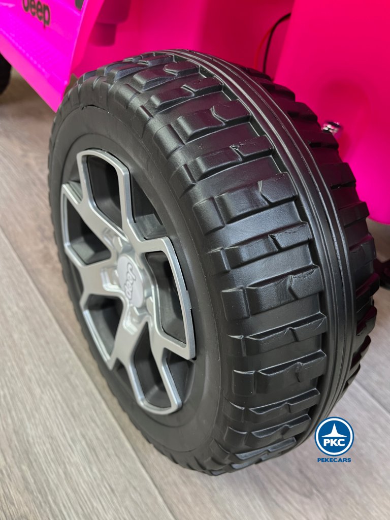 Jeep Wrangler Rubicon 12V MP4 en color Rosa