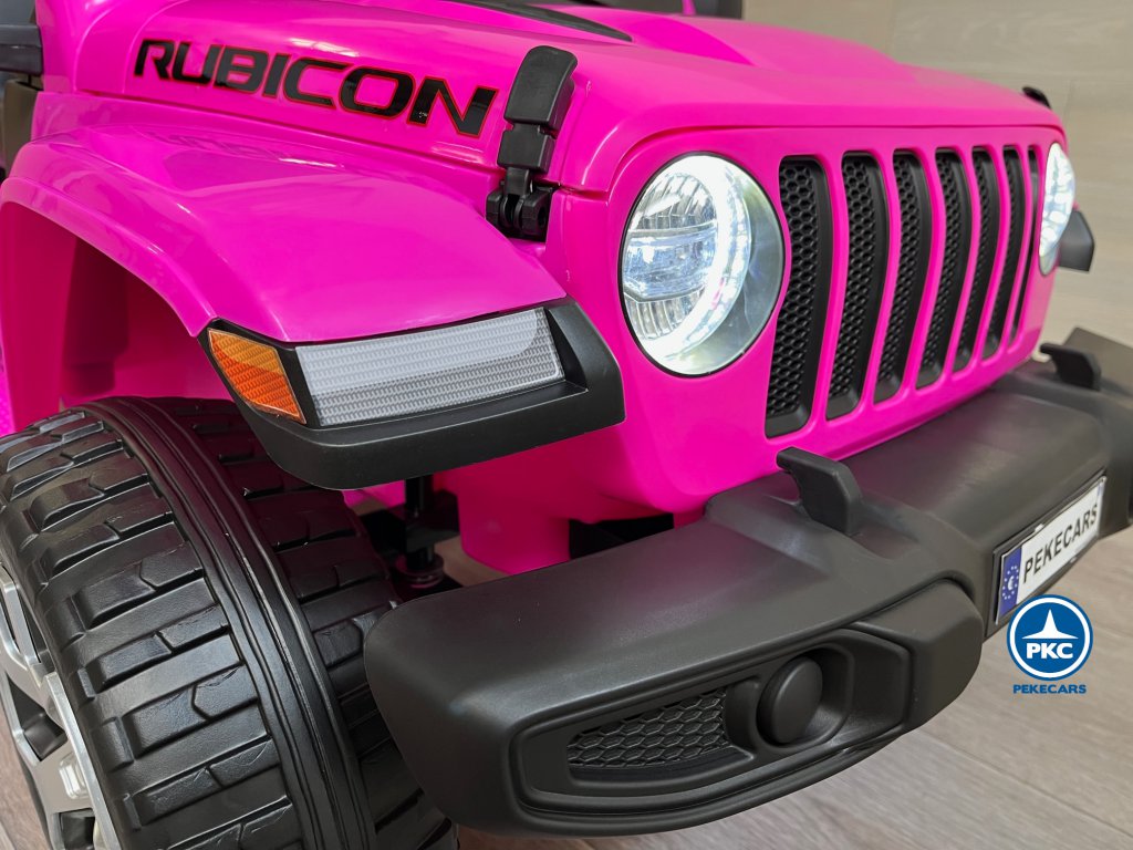 Jeep Wrangler Rubicon 12V MP4 en color Rosa