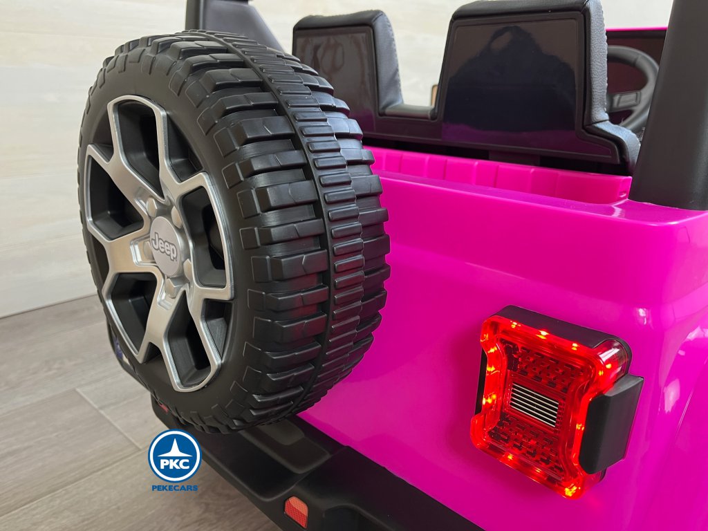 Jeep Wrangler Rubicon 12V MP4 en color Rosa